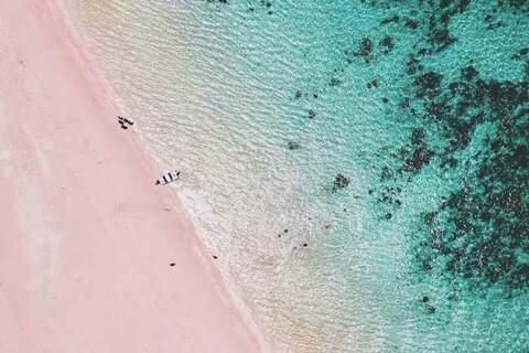 Estas son las extrañas (pero increíbles) playas de arena rosa