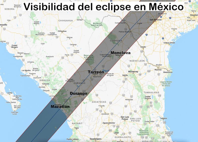Los mejores lugares de México para ver el eclipse total de abril 2024